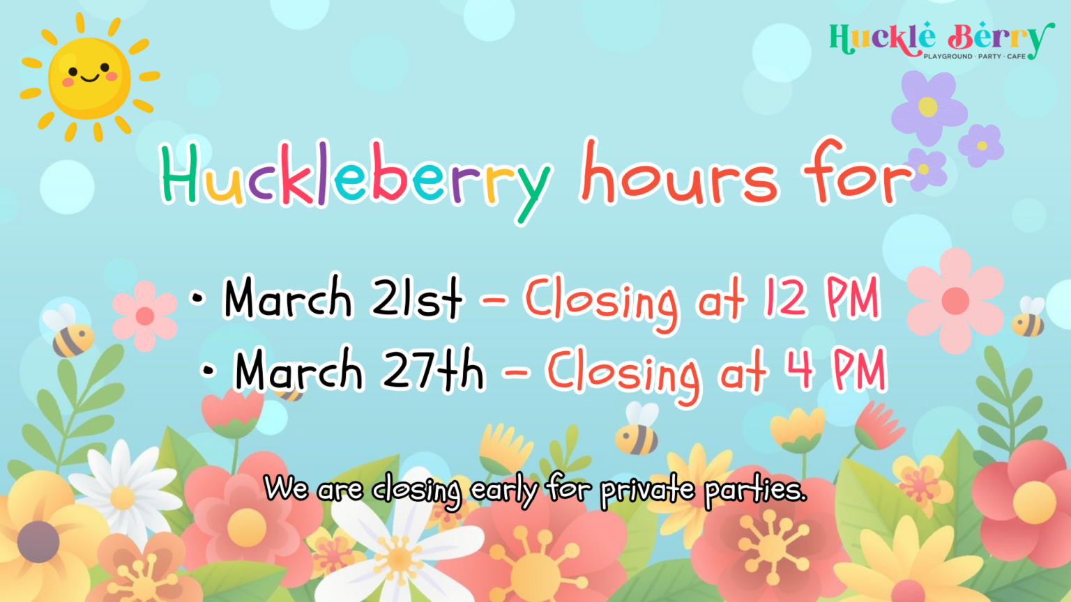 Temporary Closure Notice (Private Party) | Indoor Playground | Play ...